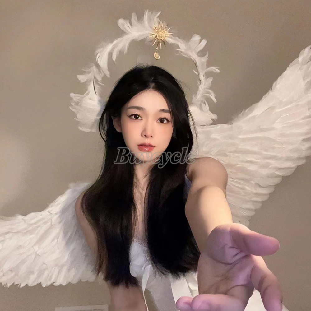 Anjo E Elfo Desenho Moda Anjo Branco Asas De Elfo Pena De Cabelo