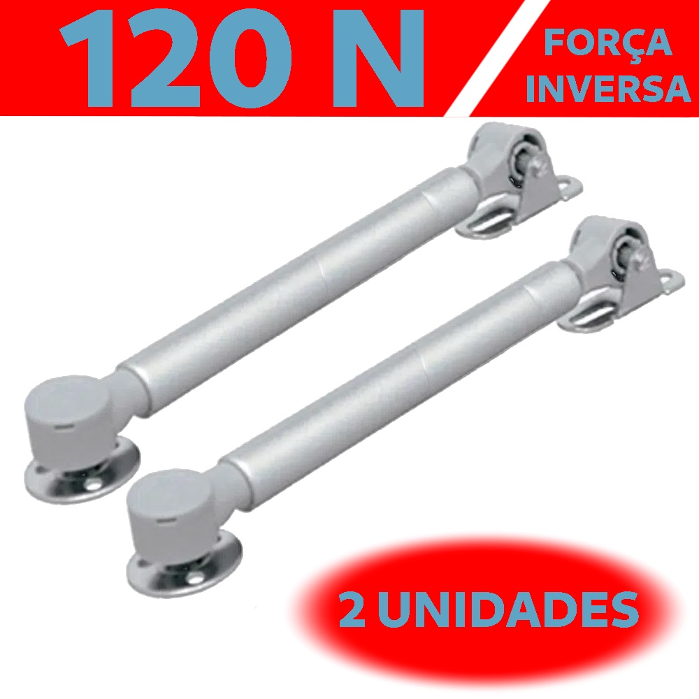 Kit 2 pistões 120N amortecedor à gás força inversa abre para baixo para ...