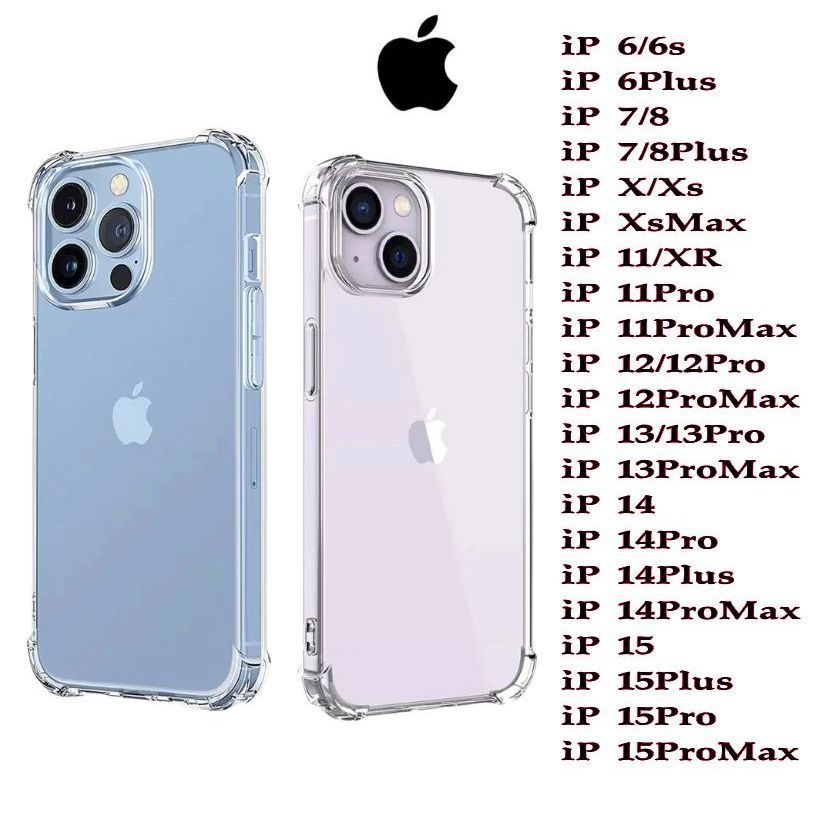 Capa transparente capinha TPU Anti Shock Impacto Para iPhone tudos modelo 7 8 plus xr 11 12 13 ...