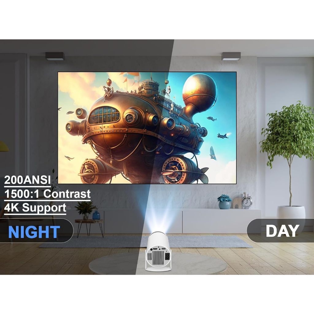 Projetor HY300 Original Portátil Smart Android 11 4K Ultra HD HDMI Wifi Bluetooth Alto Falante ...