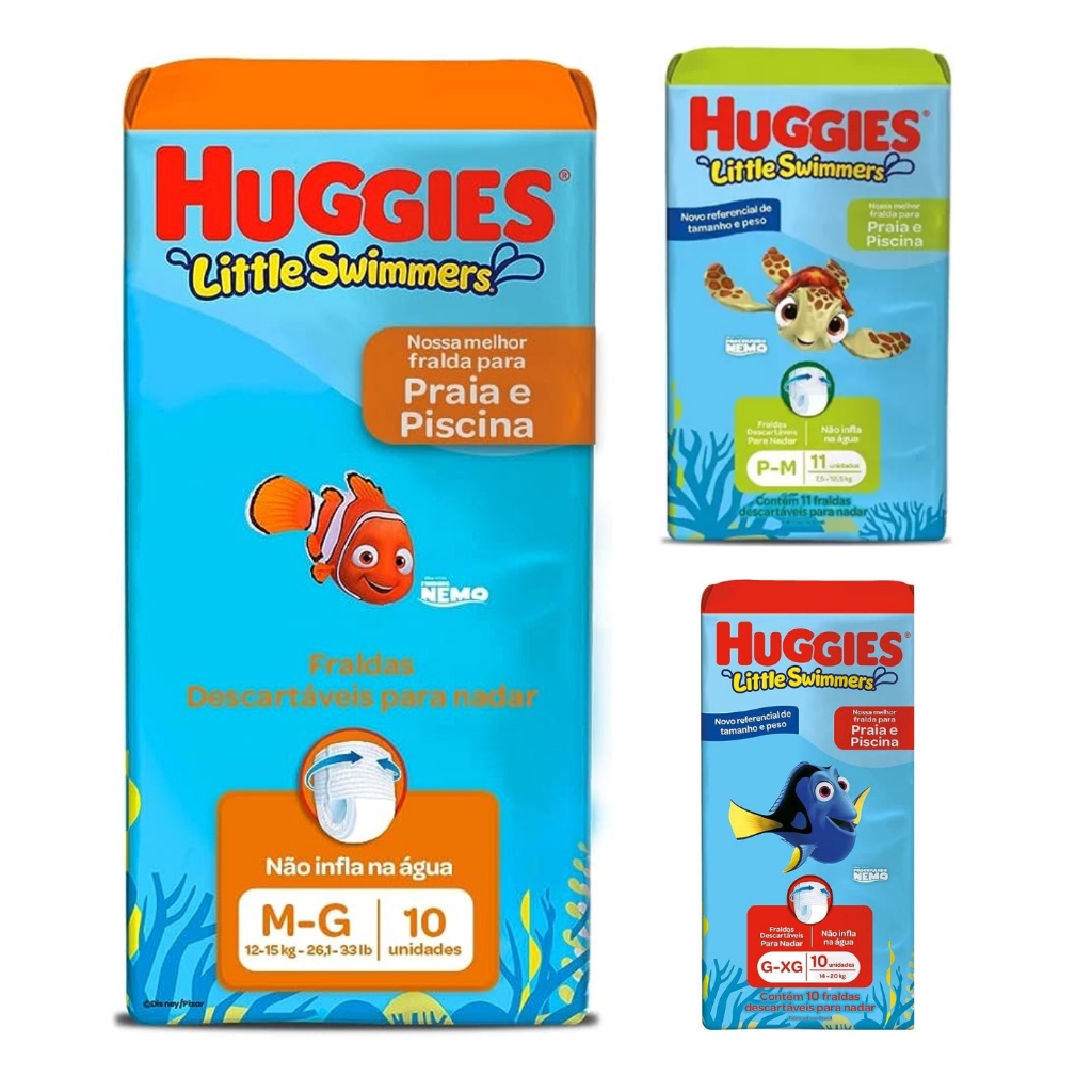 Fralda de piscina Descartavel Huggies Little Swimmers | Shopee Brasil