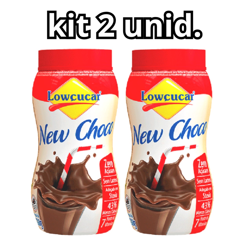 KIT 2 unid Achocolatado New Choco Diet Lowçucar 210g | Shopee Brasil