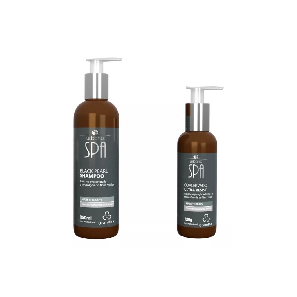 Kit Grandha Urbano Spa Black Shampoo Pearl E Coacervado | Shopee Brasil