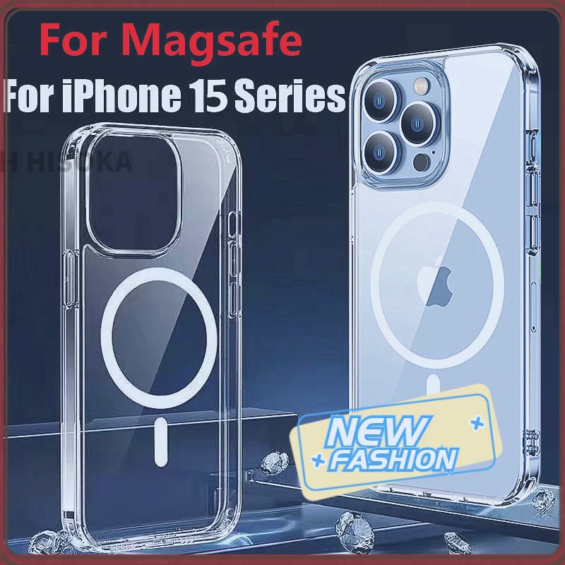 Caixa de carregamento sem fio magnético magsafe original para iphone 15 14 plus 13 12 11 pro max ...