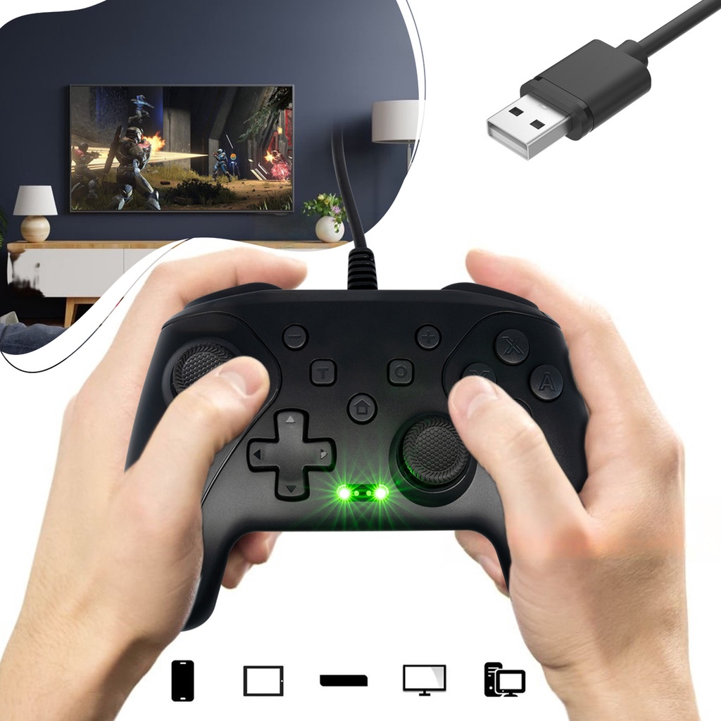 Controle Joystick Gamer Pro Fio Usb Pc Computador Notebook | Shopee Brasil