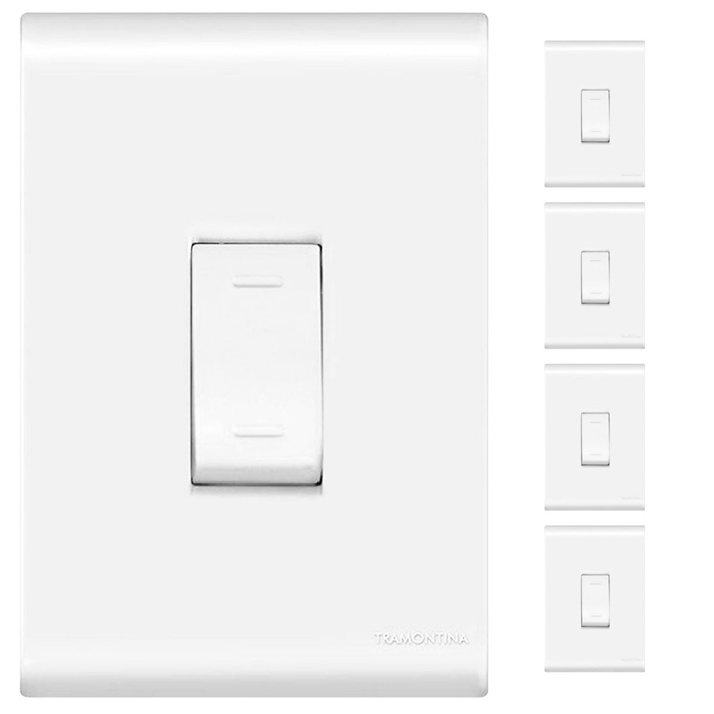 Kit 5 Interruptor Paralelo Three Way de Luz 1 Tecla Tramontina Linha ... Kit 5 Interruptor Paralelo Three Way de Luz 1 Tecla Tramontina Linha ...