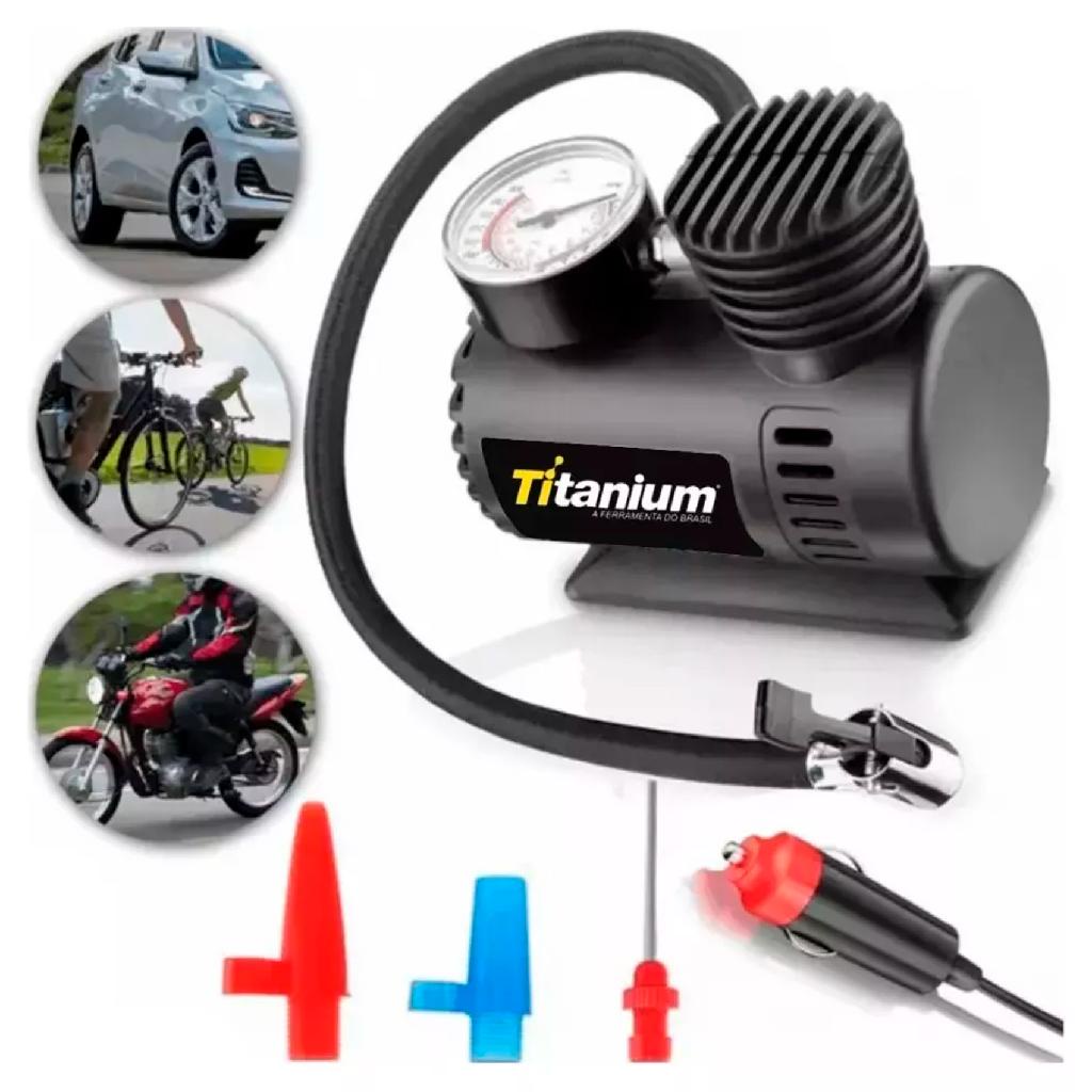 Compressor De Ar Automotivo Elétrico Portátil Titanium 12v - Escorrega ...