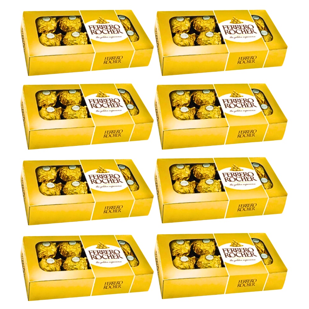Kit Chocolate Ferrero Rocher T8 - 8 Caixas C/ 8 Bombons Cada | Shopee ...