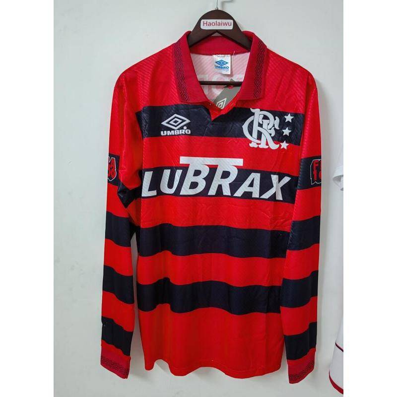 P-4GG Classic Retro Manga Longa 1994 flmg Camisa Vermelha Preto ...