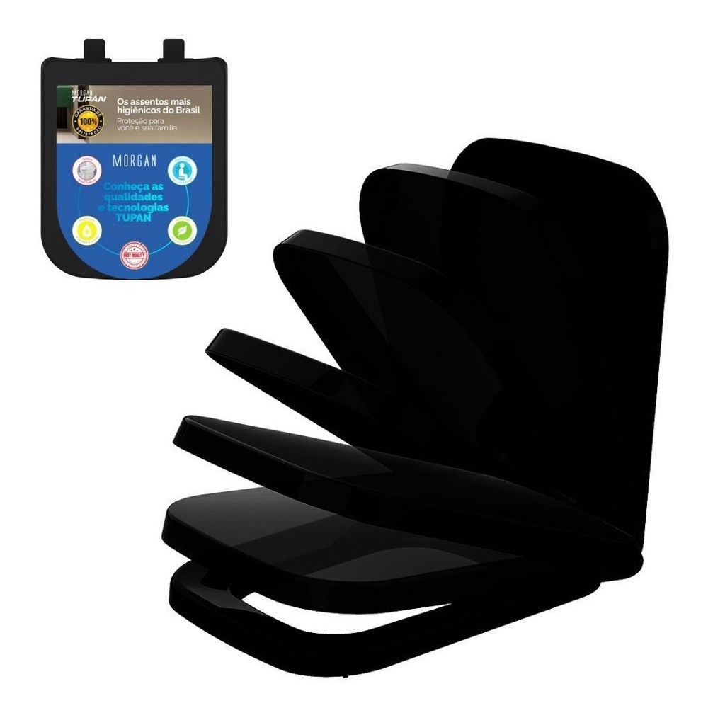 ASSENTO ICASA MISTI SENSEA LYON PRETO MATTE SOFT CLOSE PP | Shopee Brasil