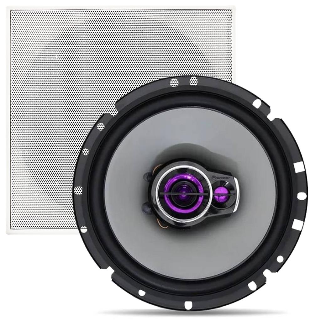 Caixa De Som Pioneer Embutir 50rms Teto Som Ambiente Quadrad | Shopee ...