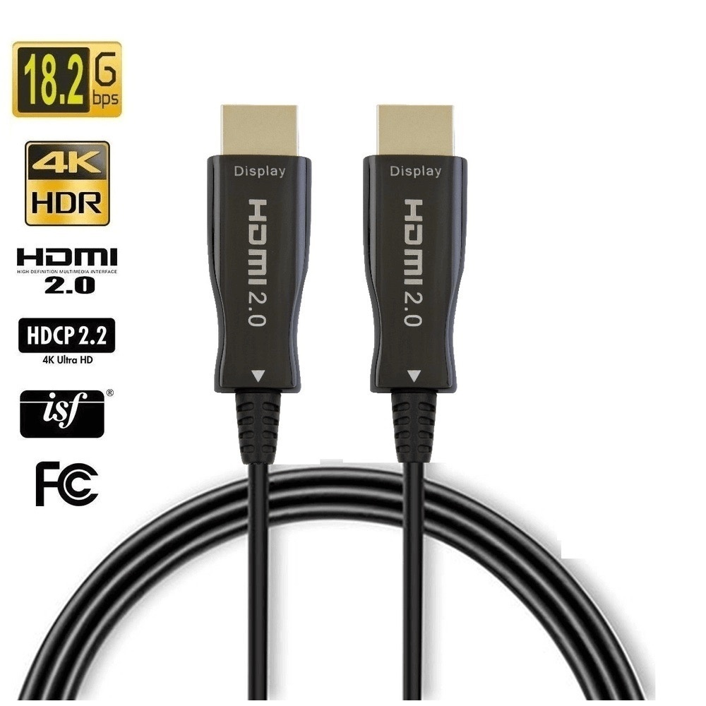 Cabo Hdmi 2.0 De Fibra Optica 4k 60hz Com 35 Metros Aubor | Shopee Brasil