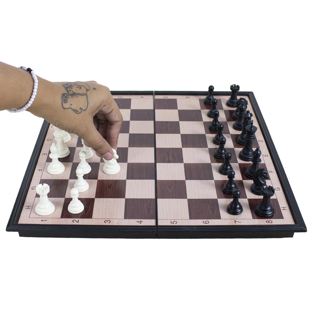 Tabuleiro Dobravel Magnetico de Xadrez Tradicional Iniciante 36x36 ...