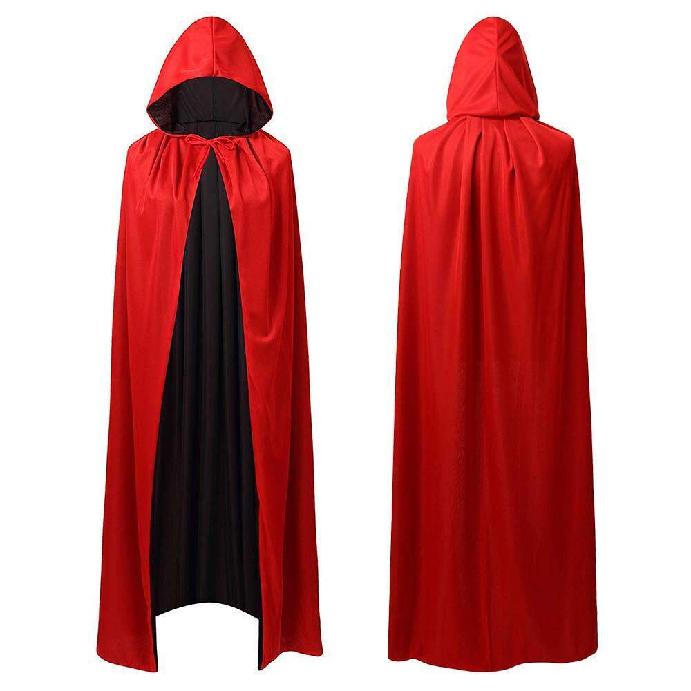 Halloween Cape 1.4M Robe Cloak Dual Adults Dracula Death Vampire Source ...