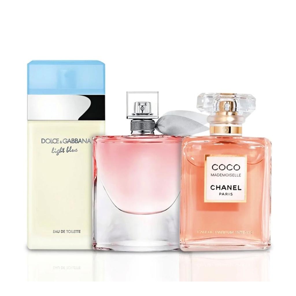 Kit 3 Perfumes Doce Cabana, La Vista & Coco Chaneu Feminino | Shopee Brasil