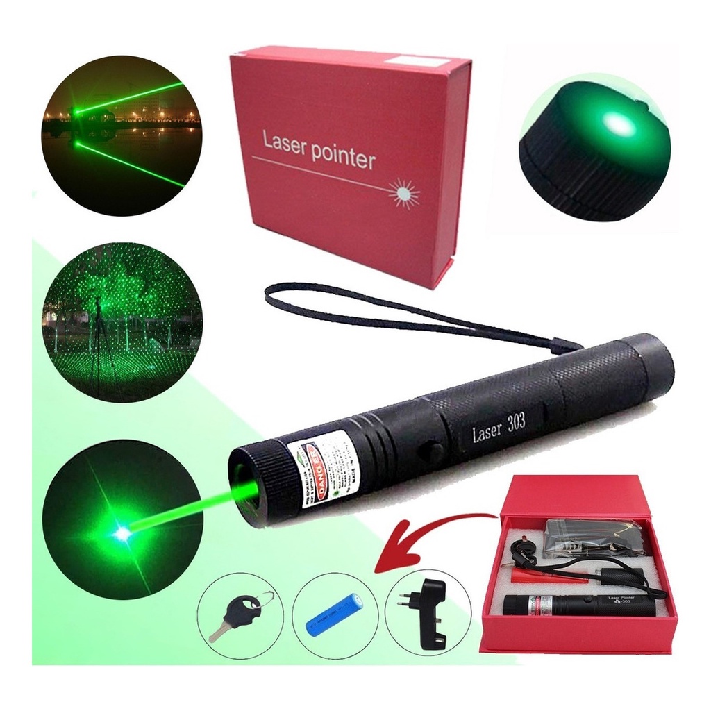 Caneta Laser Pointer Verde Ultra Forte Alcance 50km Novidade !! pronta ...