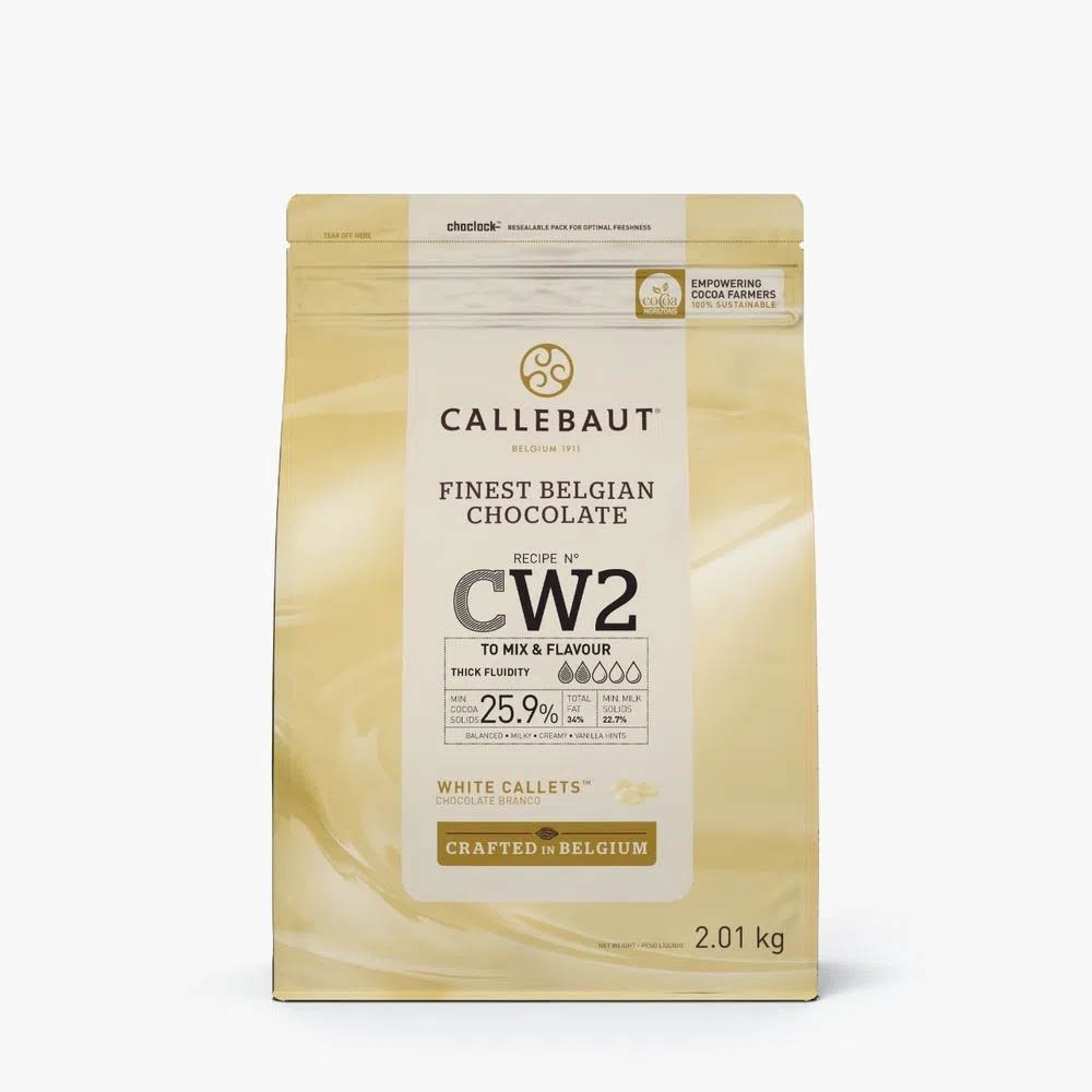 Chocolate Branco Gotas Cw2 2,01kg - Callebaut | Shopee Brasil