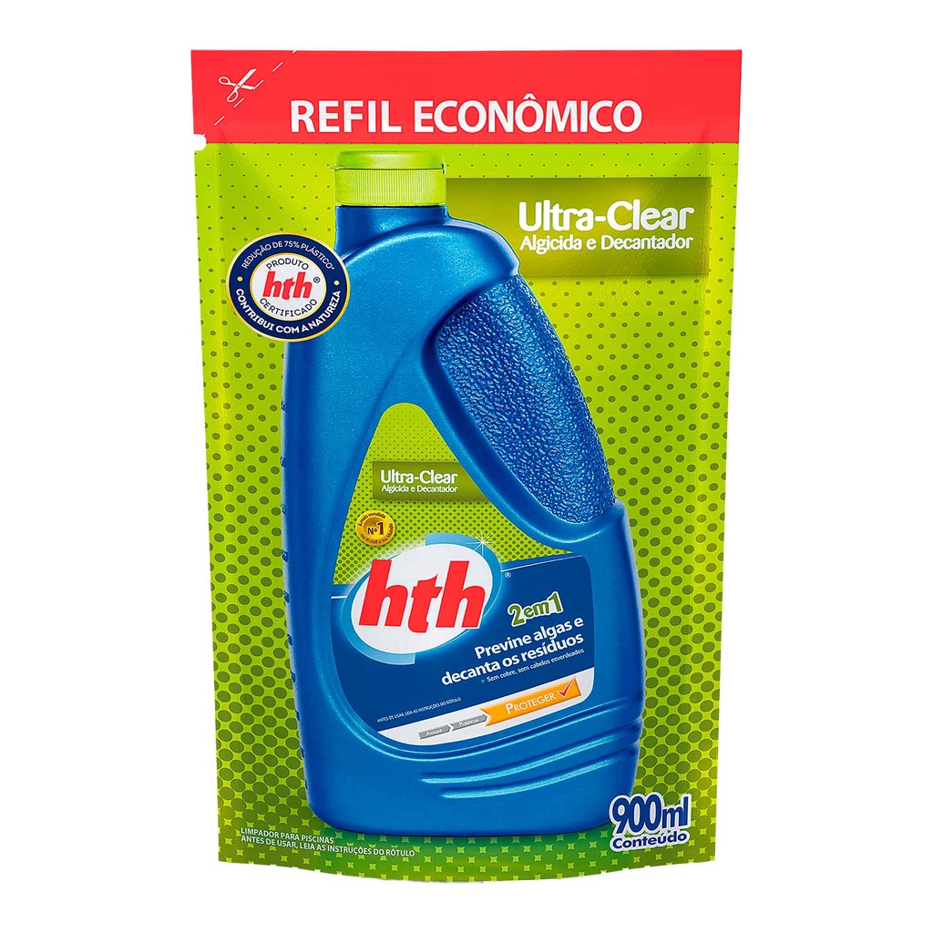 Ultra-clear Algicida E Decantador Hth Refill 900ml 2 Em 1 Super Oferta | Shopee Brasil