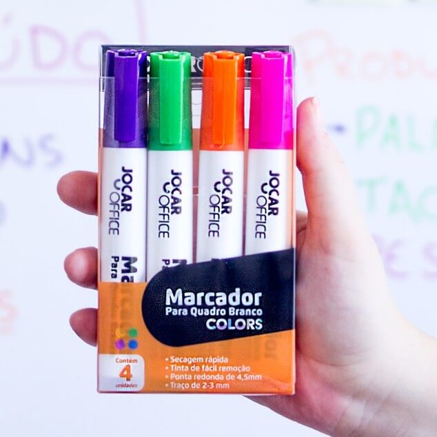 KIT MARCADOR QUADRO BRANCO COLORS JOCAR | Shopee Brasil