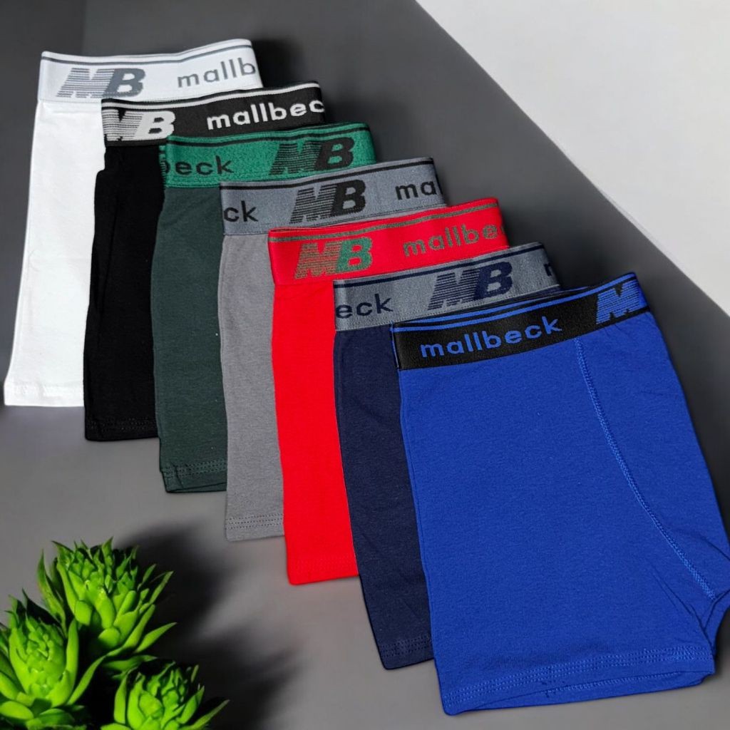 Kit 10 Cuecas Boxer de ALGODÃO Masculina Box Adulto Cueca Cotton PREMIUM | Shopee Brasil