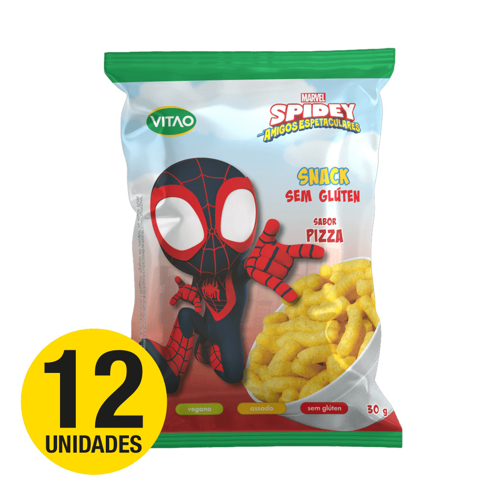 KIT 12 UN DISNEY SNACKS SEM GLÚTEN PIZZA 30G | VITAO | Shopee Brasil