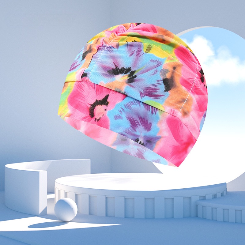 Touca De Natação De Pano Adulto Oversized Plissado Design De Moda Cor ...