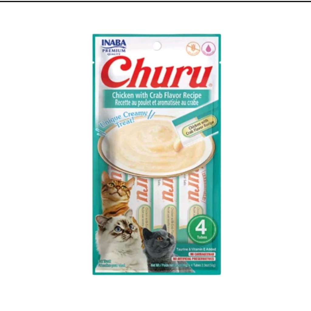 CHURU PETISCO GATOS 04 UN SABOR FRANGO E CARANGUEJO 56G | Shopee Brasil