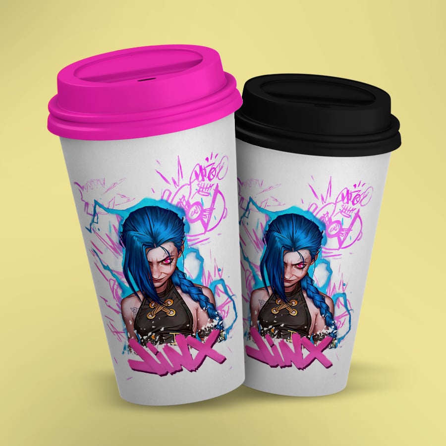 Copo ECO Bucks League of Legends - Jinx | Shopee Brasil