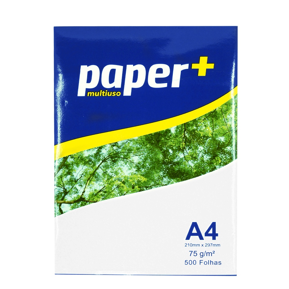 Papel Sulfite Paper Mais A4 75 Gramas 210 x 297 mm Pacote com 500 Folhas Mais Branco | Shopee Brasil