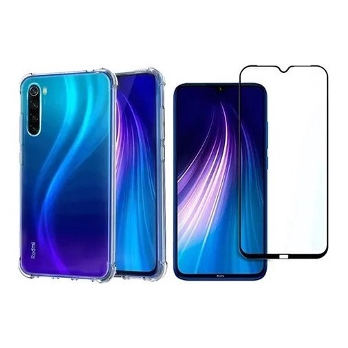 Capa Case Capinha Anti Impacto Para Redmi Note 8 + Película 3D Vidro Temperado | Shopee Brasil
