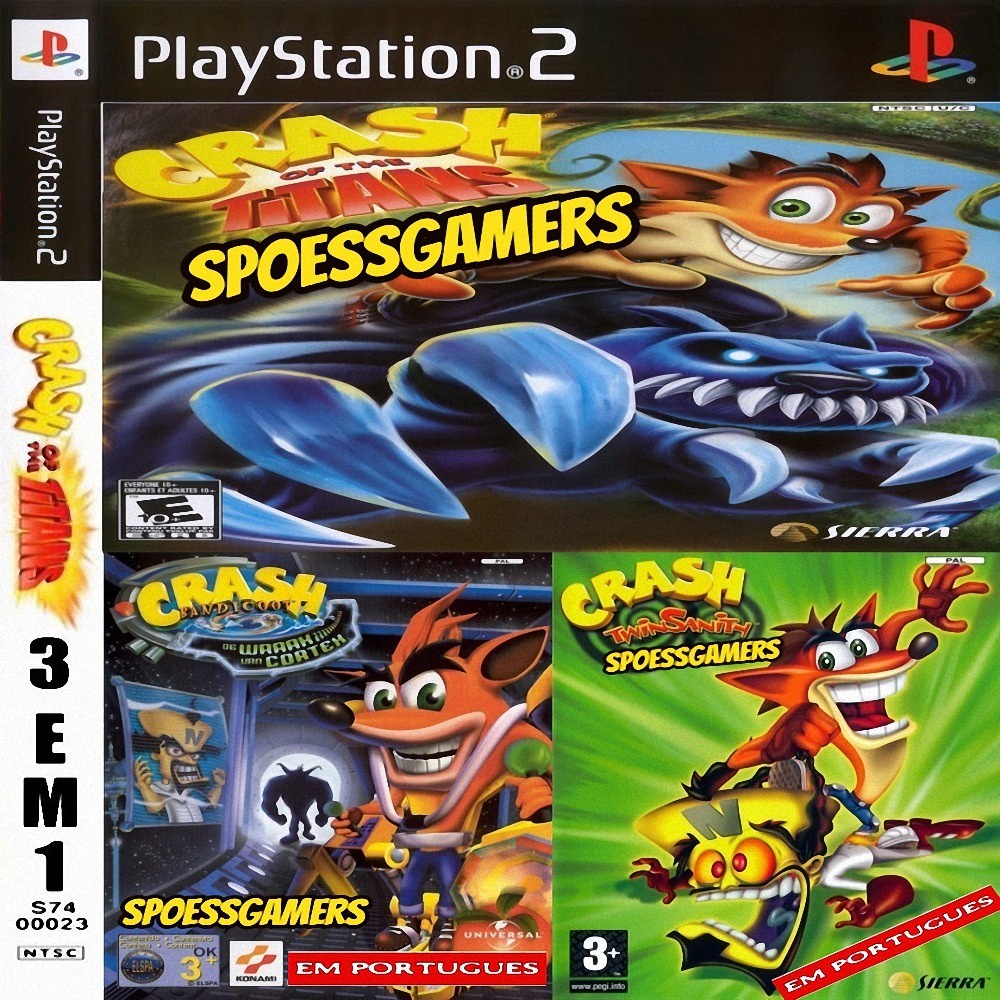 Jogo Ps 2 Crash Collection Ps2 Cortex E Twinsanity Pt-br Titans ...