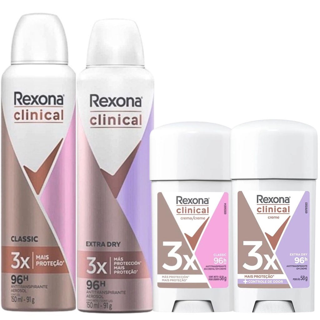 Rexona Clinical Classic Extra Dry Aerosol Creme Desodorante Anti ...