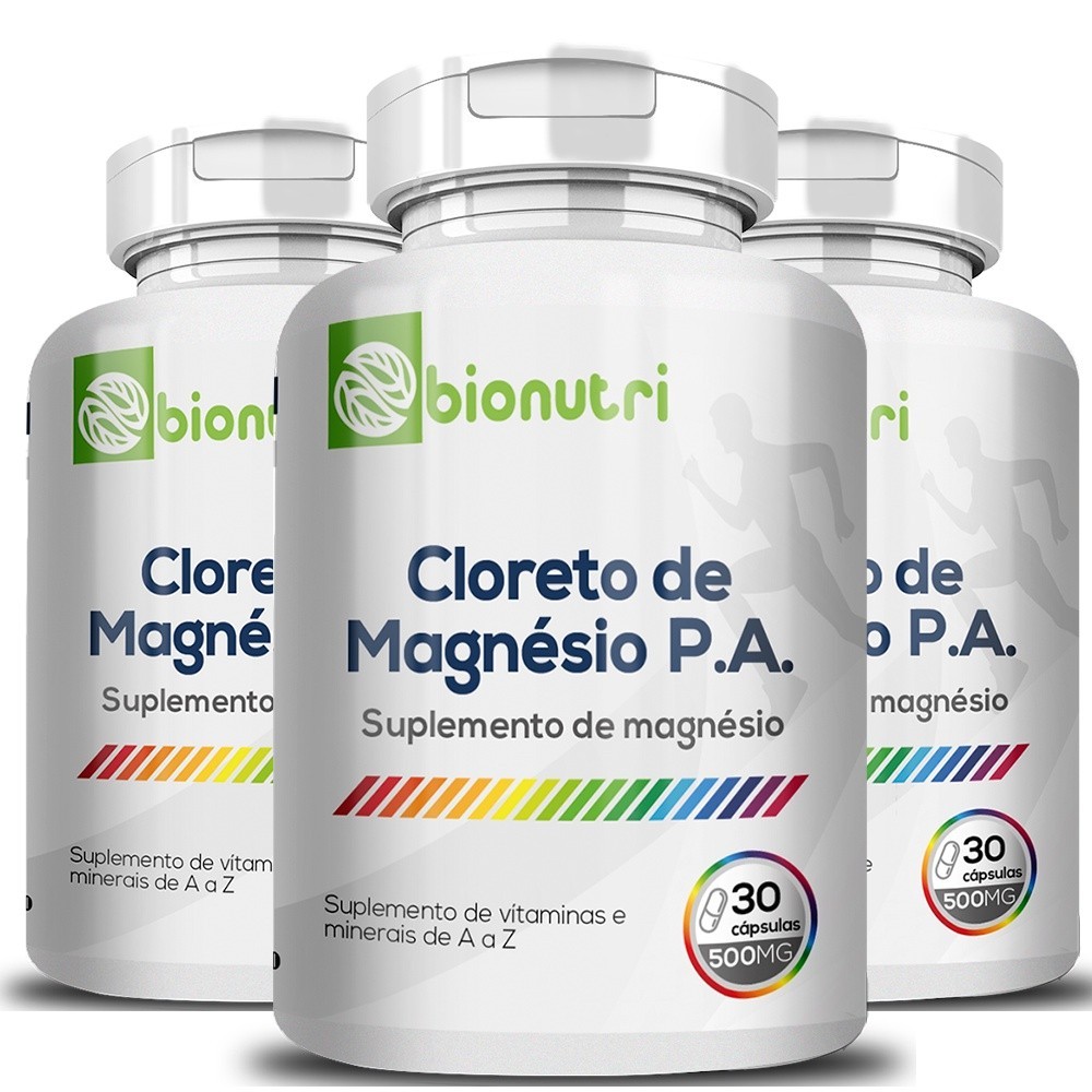 Kit 3X Cloreto De Magnesio 30 Caps 500 Mg | Shopee Brasil