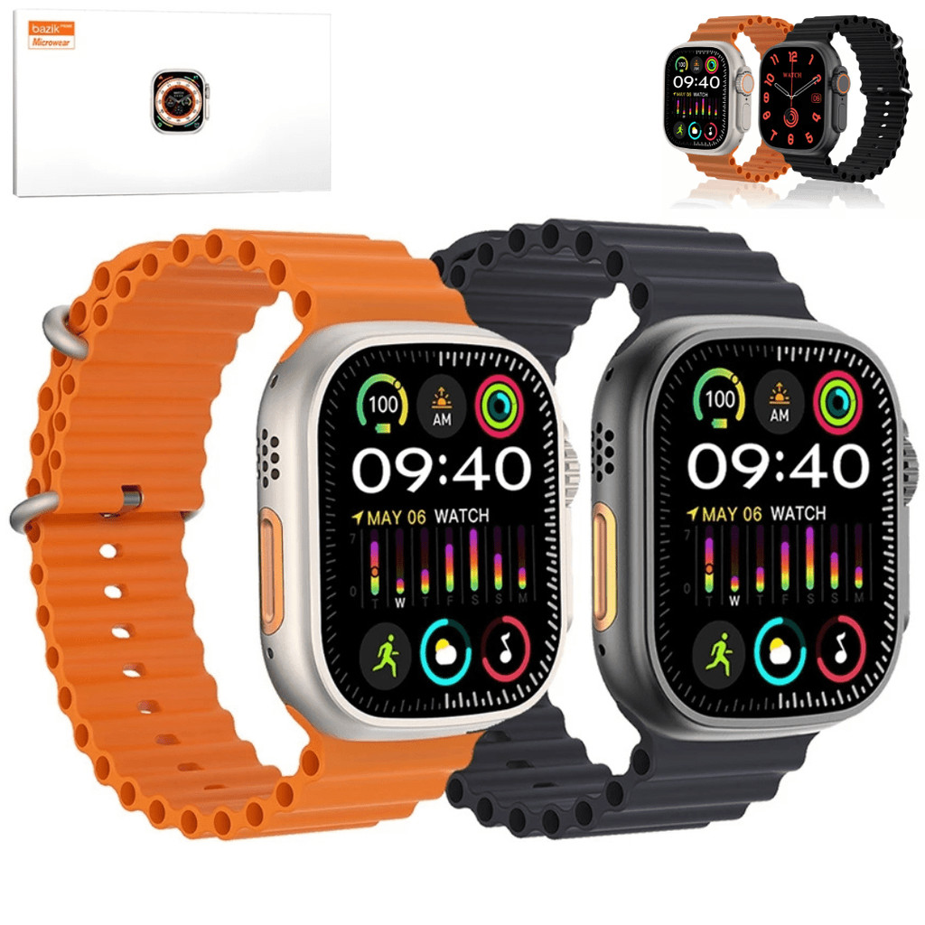 Smartwatch relógio digital inteligente ultra série 8 w68+ tela amoled ...