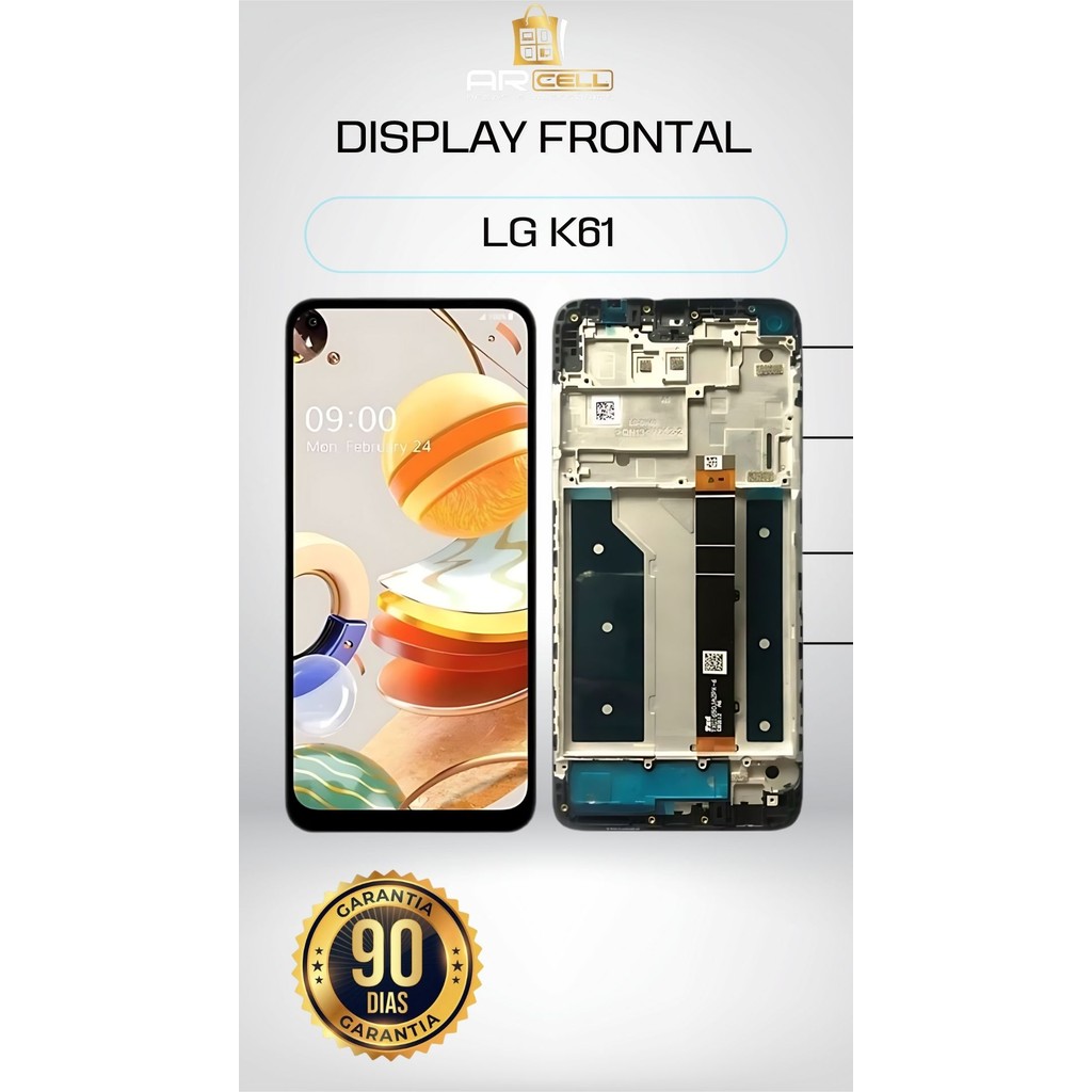 Tela Display Lcd Lg K61 Q630 Com Aro | Shopee Brasil