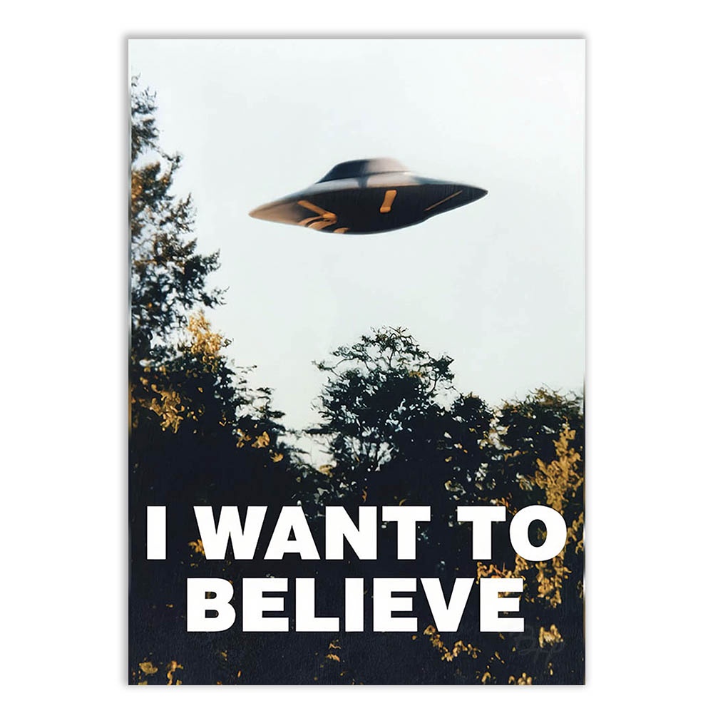 Quadro / Placa Decorativa I Want To Believe Ets Aliens | Shopee Brasil