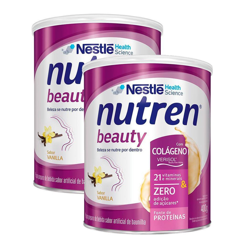Kit 2 Nutren Beauty Vanilla Suplemento Alimentar 400g | Shopee Brasil