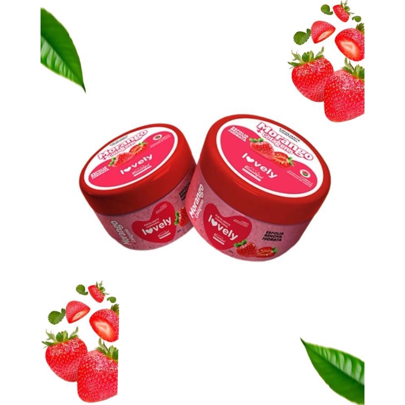 Esfoliante corporal morango com colageno e acido hialuronico face beautiful 280g | Shopee Brasil