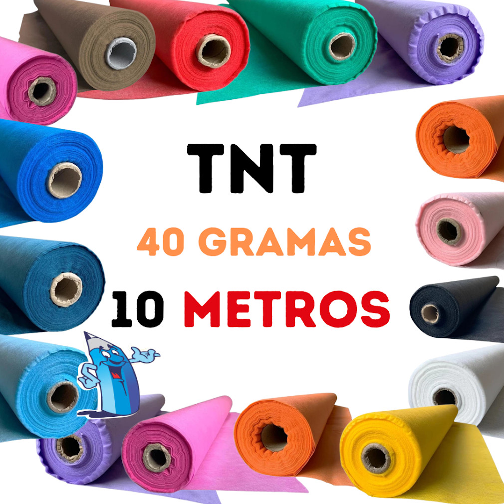 TNT LISO 10 METROS POR 1,40 LARGURA TECIDO NAO TECIDO DOBRADO COLORIDO ...