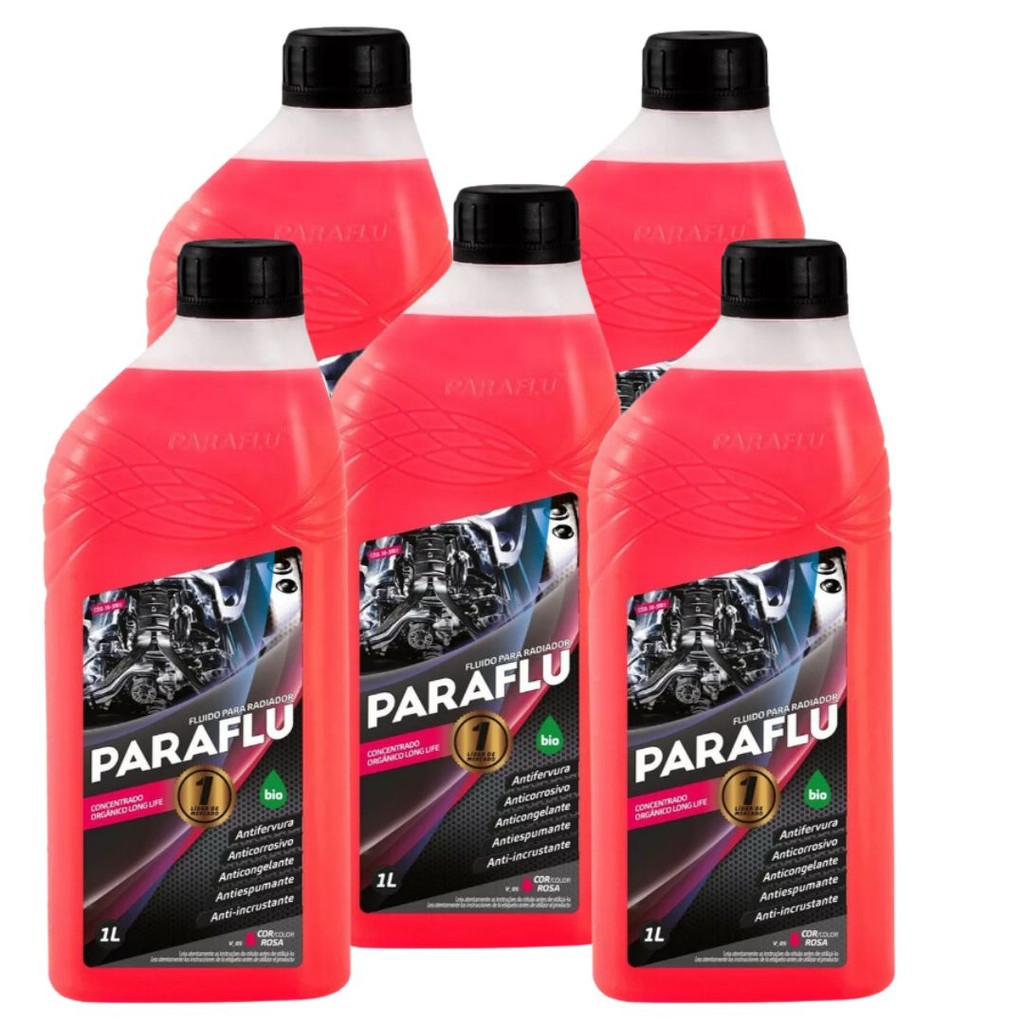 KIT 5 LITROS DE PARAFLU CONCENTRADO ROSA | Shopee Brasil