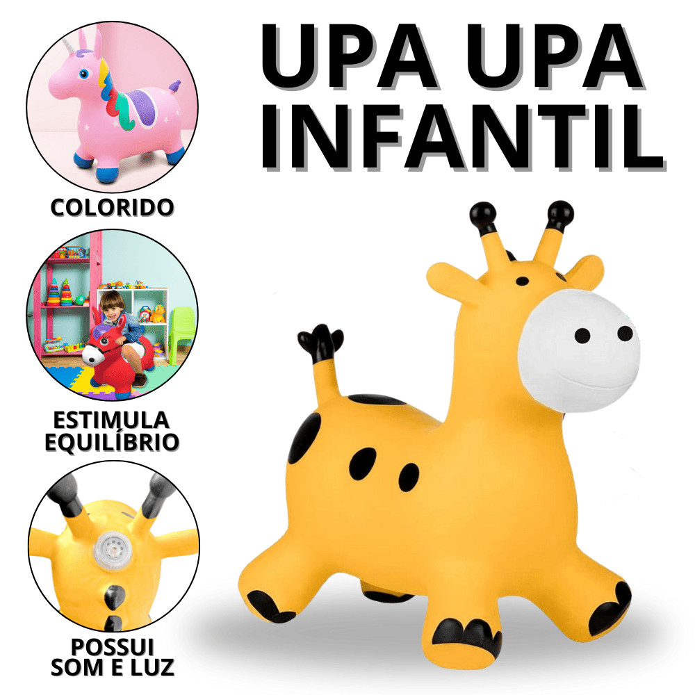 Cavalinho Upa Upa Musical Brinquedo Infantil Cavalo Unicórnio Burrinho ...