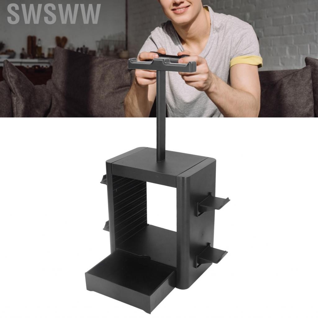 Swsww Game Storage Tower for PS5 PS4 Holder Disk Rack Organizer 10 2 ...
