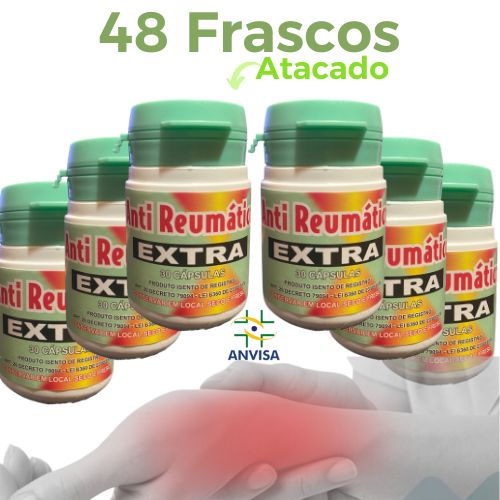 Kit 48 Anti Reumático Extra Composto 100% Natural 30 Cápsulas Original ...