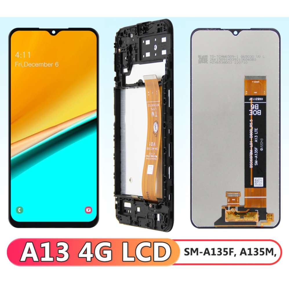 6.6'' Tela A13&A23&M23&M33 Frontal Touch Display Compativel SM-A135 SM-A235 SM-M236 SM-M336 ...