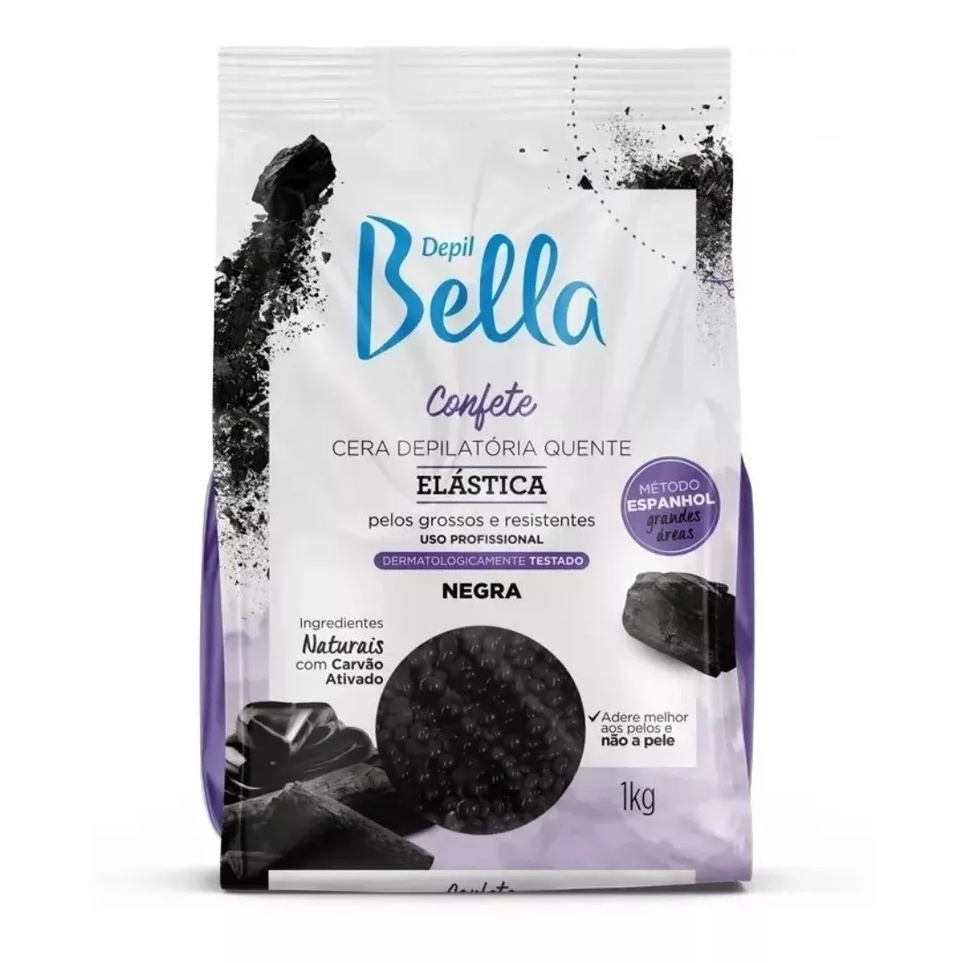 Depil Bella Cera Depilatória Confete Negra 1Kg | Shopee Brasil
