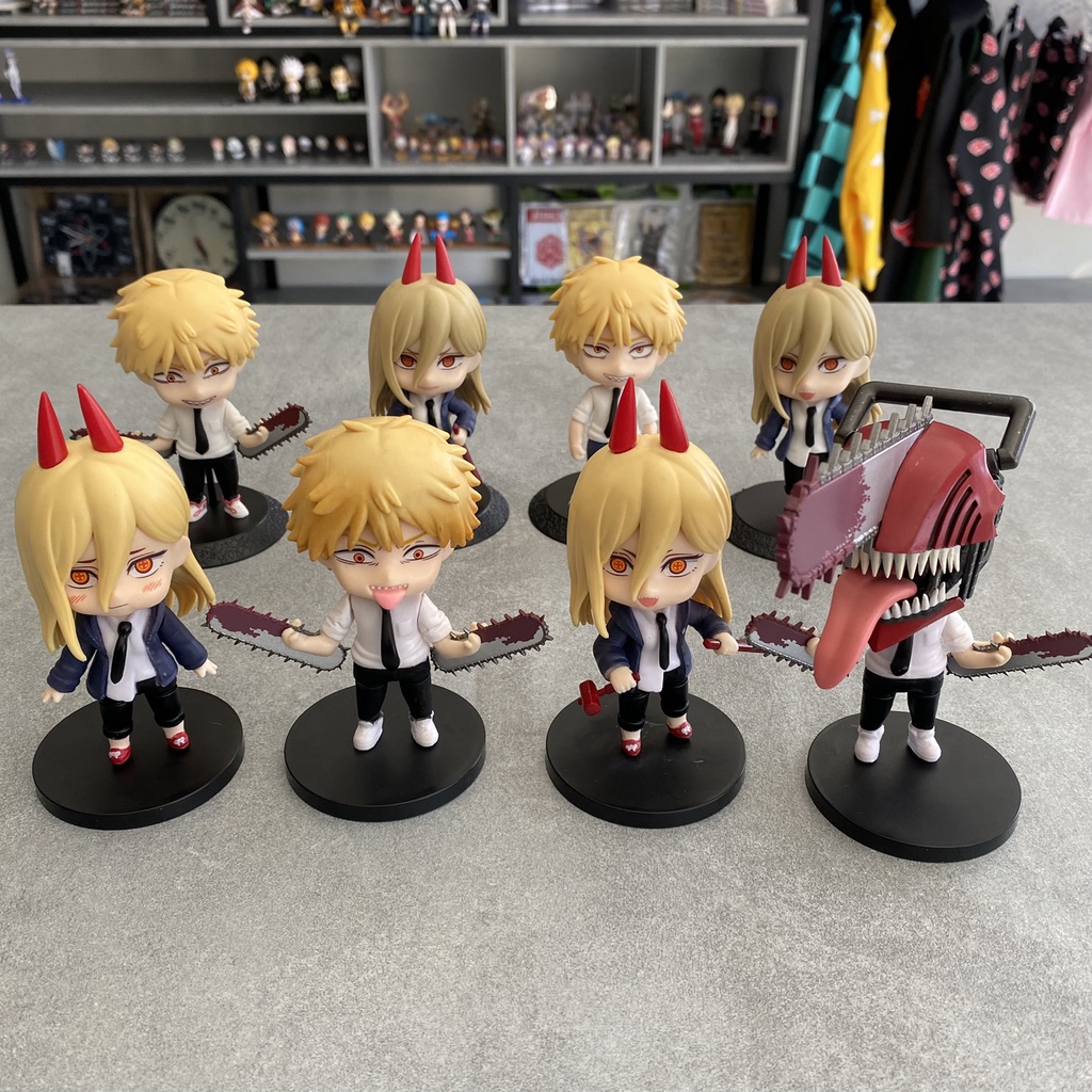 Chainsaw Man Figure miniatura 10/12cm Denji Power Anime Chibi | Shopee ...