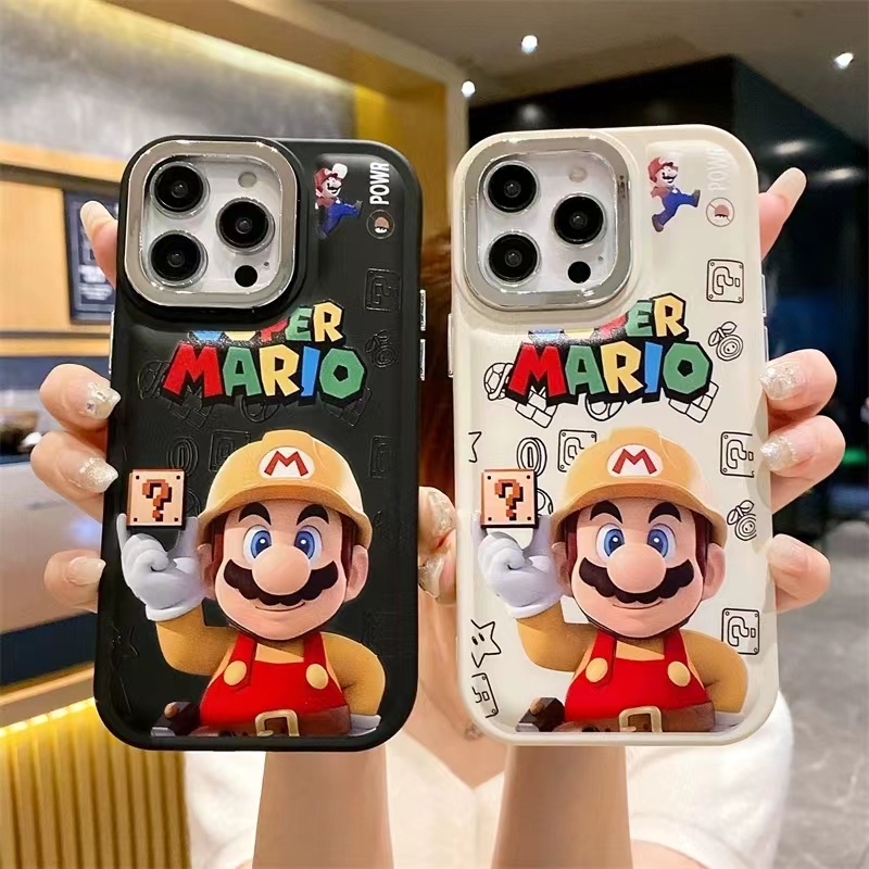 Mario Série Anime Caixa De Lente Eletroplatada Capinha Capa Para iPhone ...