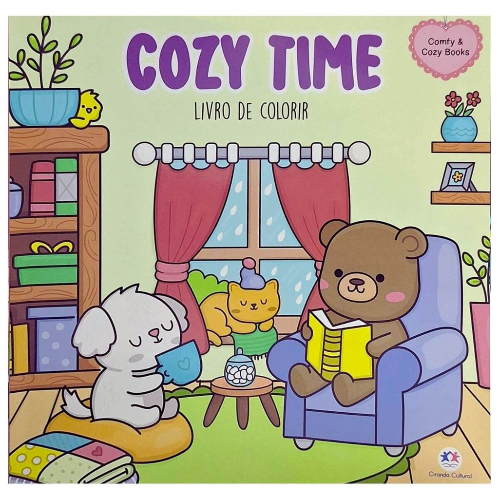Livro de Colorir Cozy Time Coleção Comfy & Cozy Books Aleksandra ...