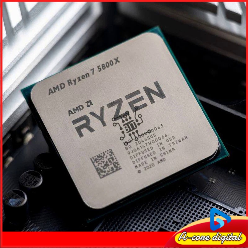 Processador AMD Ryzen 7 5800X R7 5800X CPU de oito núcleos e 16 thread de 3,8 GHz 7NM L3 = 32M ...
