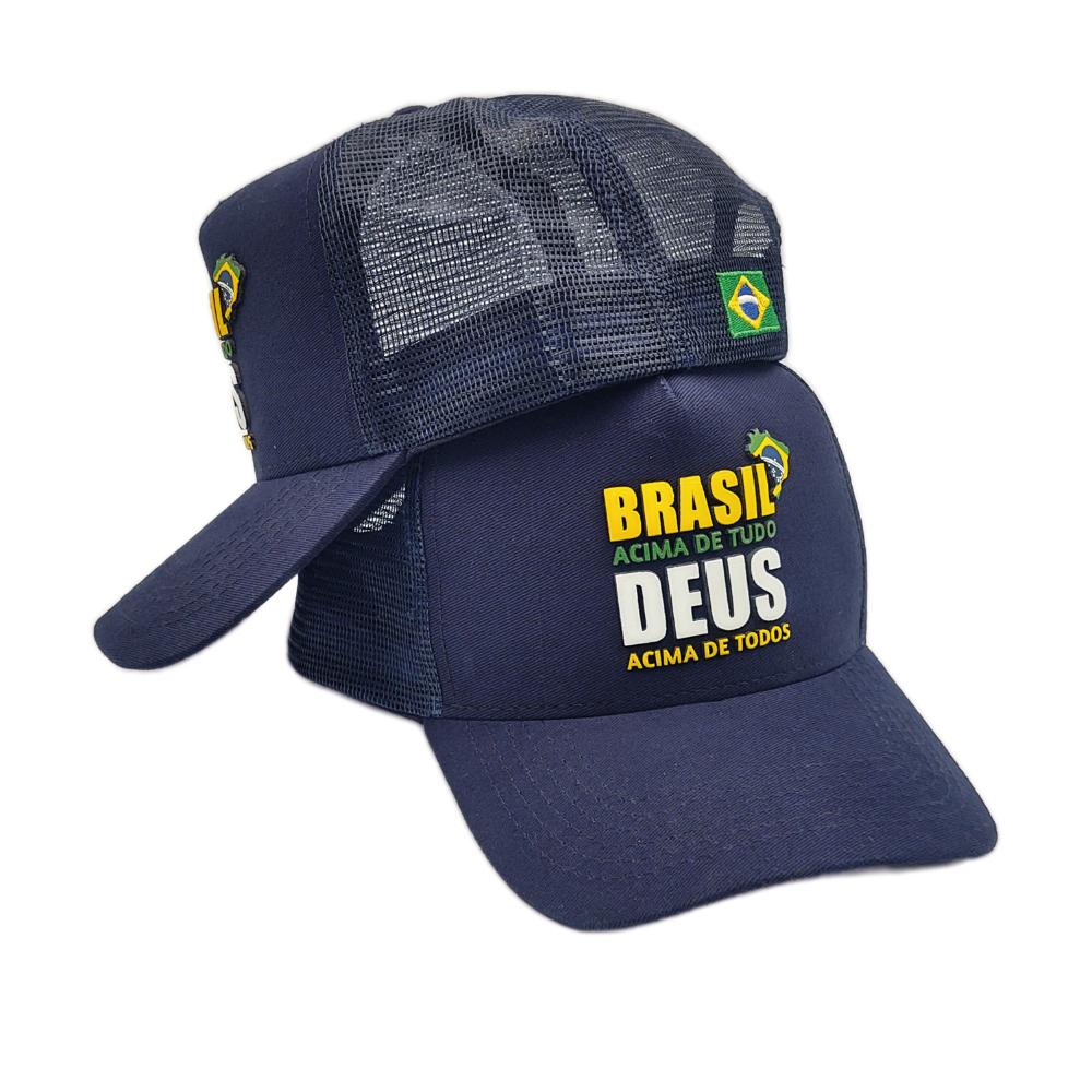 Kit 10 Bonés Country Bolsonaro Patriota Azul | Shopee Brasil